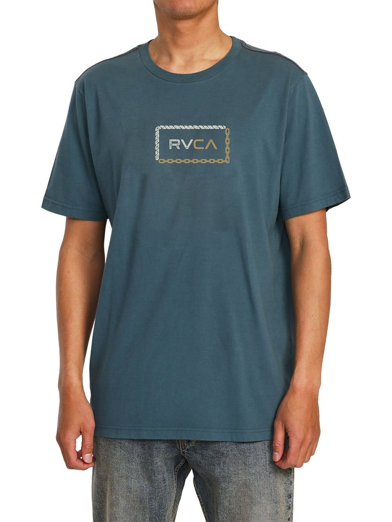 RVCA Mens Bonded Ss Red Stitch Top Duck Blue – The Store