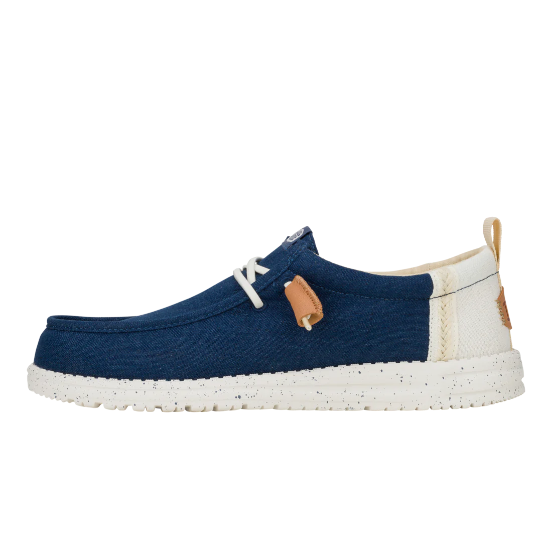 Hey Dude Mens Wally Craft Linen Blue White